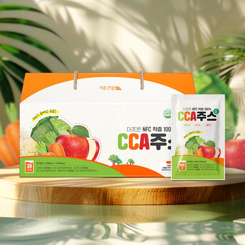 “이제는 까주스다” 더존건강, ‘더조은 NFC착즙 100% CCA주스’ 신제품 선봬